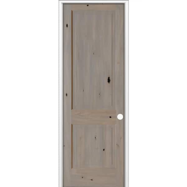Reviews for Krosswood Doors 32 in. x 80 in. Rustic Knotty Alder 2-Panel ...