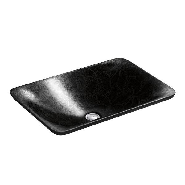Sartorial Carillon Rectangle Vessel Sink in Paisley in Black K-75749 ...