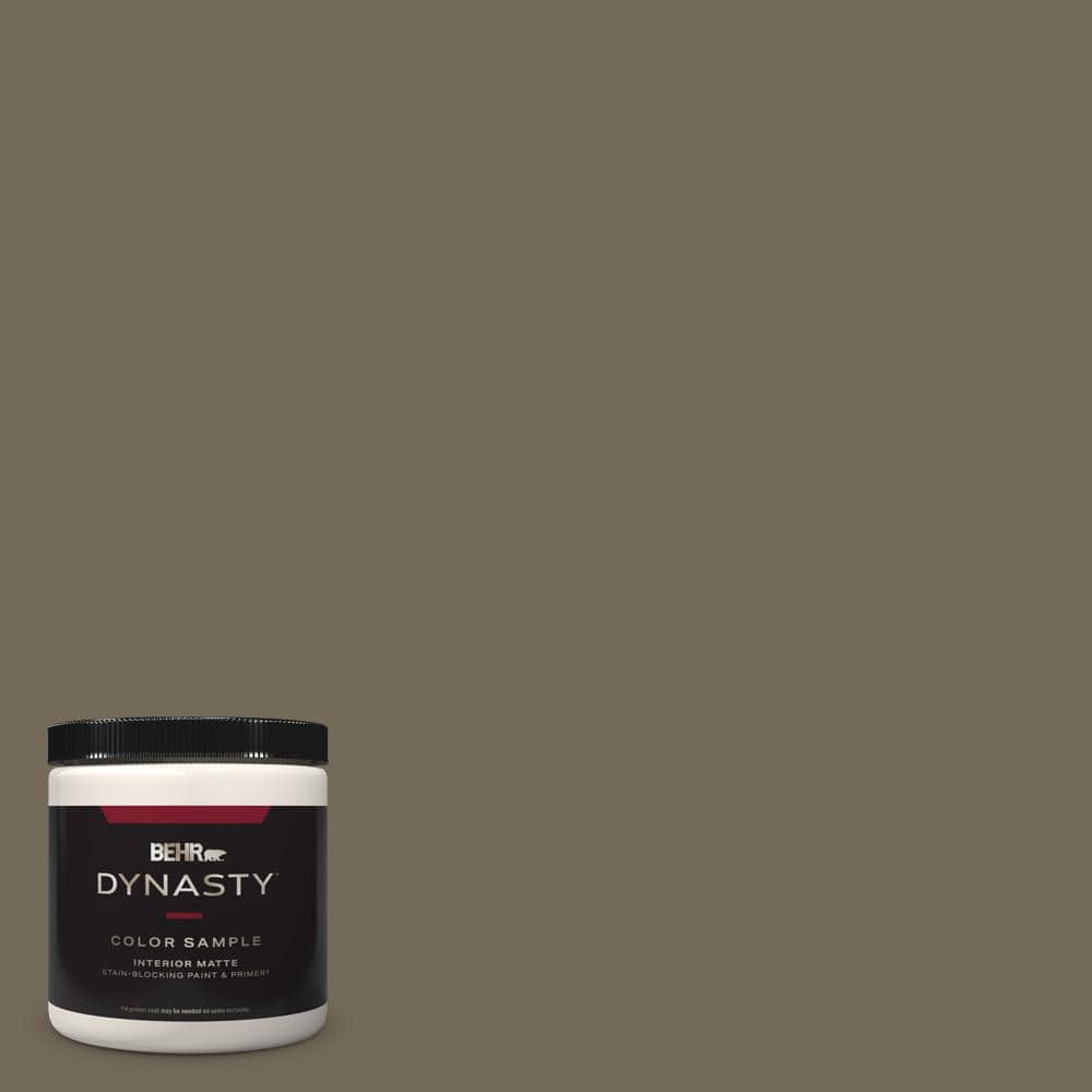 BEHR DYNASTY 8 oz. #720D-6 Toasted Walnut Matte Stain-Blocking Interior ...