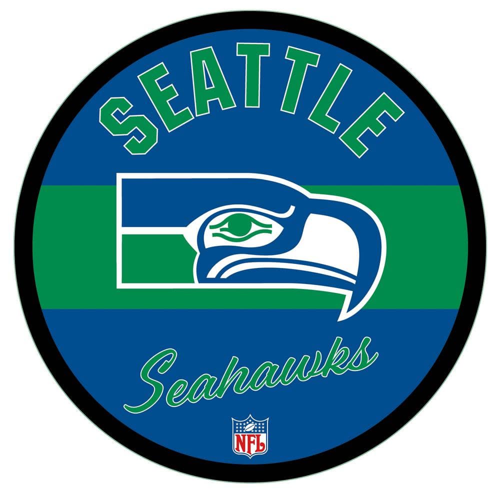 Evergreen Seattle Seahawks Vintage Round 23 in. Plug-in LED Lighted ...