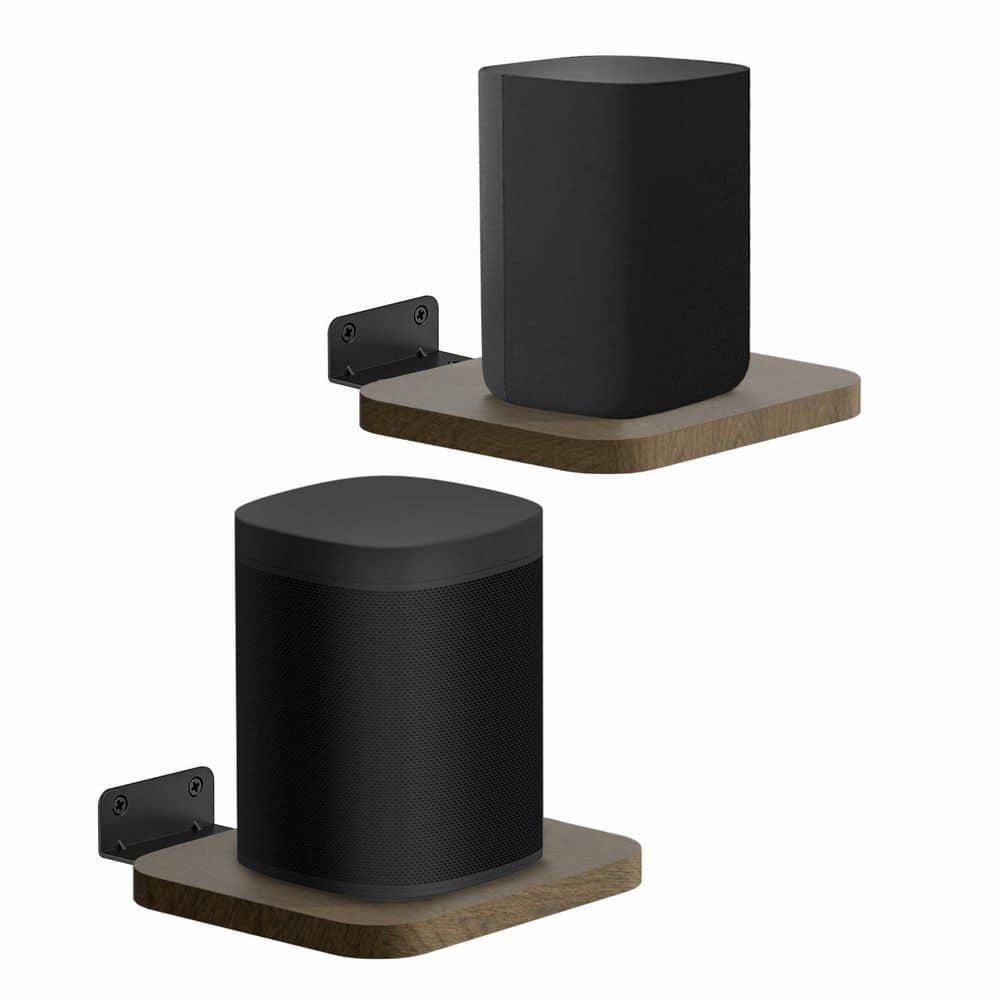 BIBIVIS Wooden Universal Speaker Shelves, Adjustable Speaker Wall ...