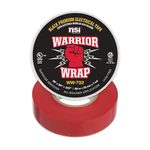 WarriorWrap Premium 3/4 in. x 66 ft. 7 mil Vinyl Electrical Tape, White ...