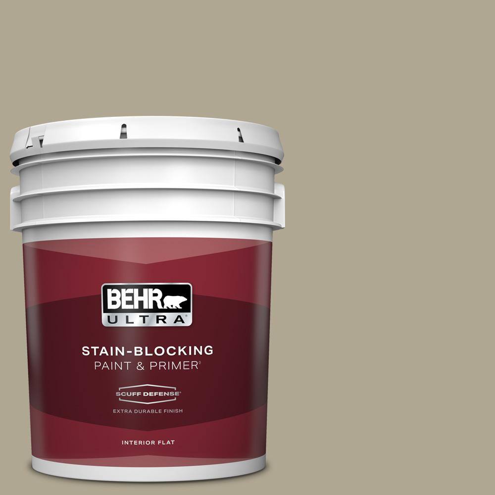 BEHR ULTRA 5 gal. #PPU8-19 Stone Walls Extra Durable Flat Interior ...