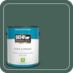 BEHR PREMIUM PLUS 1 gal. #T18-20 Equilibrium Satin Enamel Exterior ...