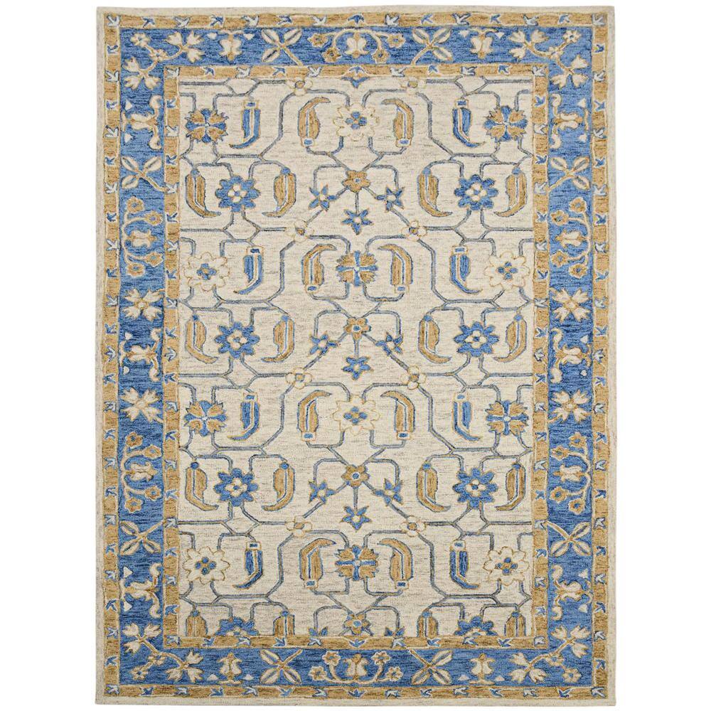 Amer Rugs Romania 8 ft. X 10 ft. Blue Floral Area Rug ROM8-0810AR - The ...