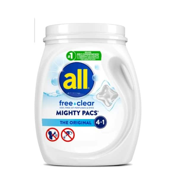 all Mighty Pacs Free and Clear for Sensitive Skin Laundry Detergent (60 ...
