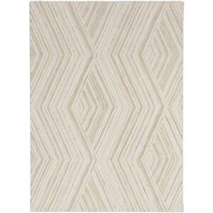 Nourison Graceful Grey 9 ft. x 12 ft. Geometric Contemporary Area Rug ...