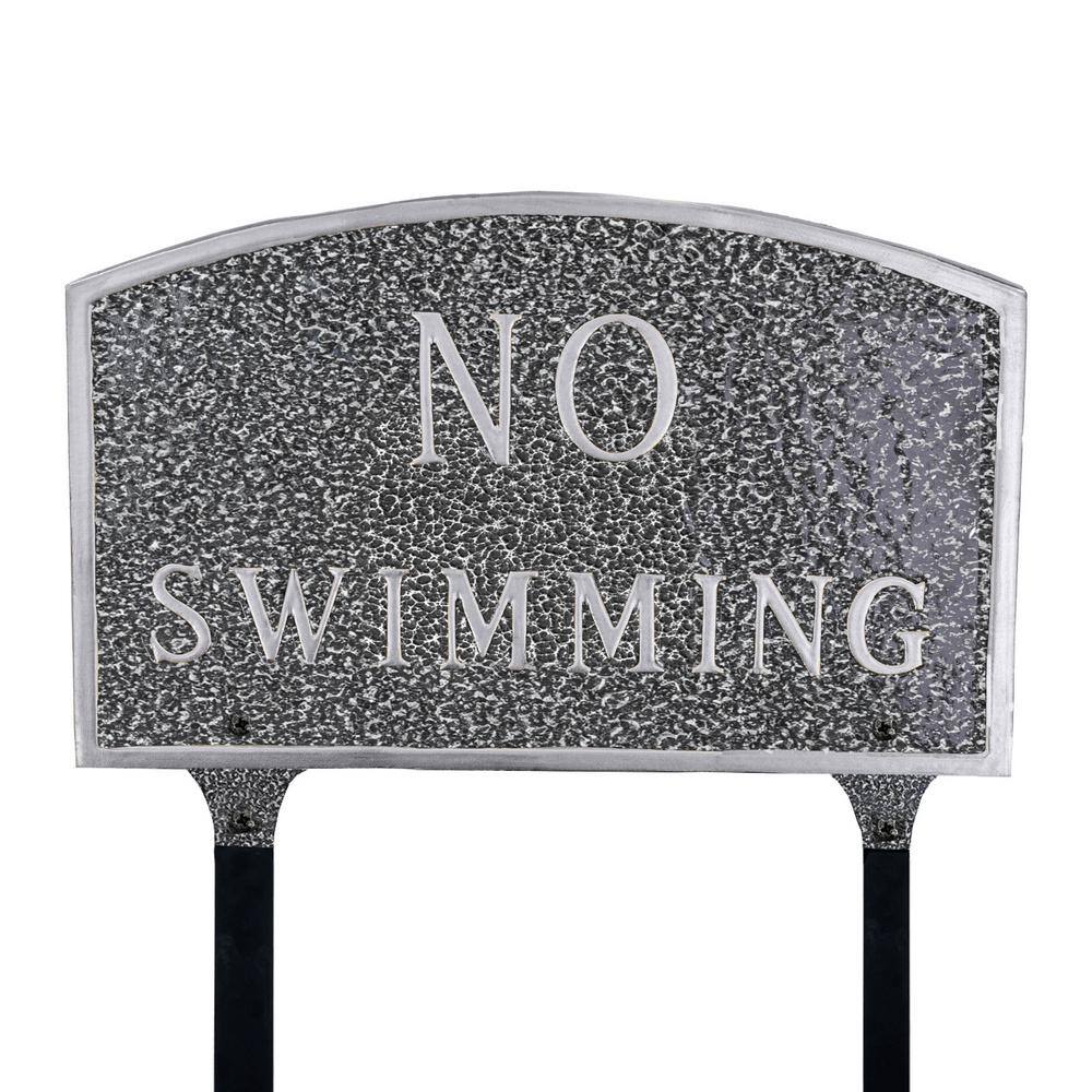 Montague Metal Products 10 in. x 15 Standard Arch No Swimming Statement ...