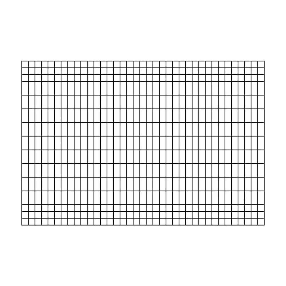 FORGERIGHT Deco Grid 4 ft. x 6 ft. Black Steel Fence Panel (5-pack ...