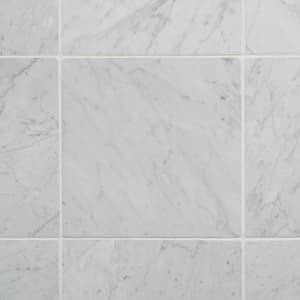 Ivy Hill Tile Heritage Nero and Bianco Carrara 12 in. x 12 in. Tumbled ...