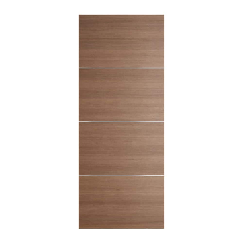 ETO DOORS Movida 30 in. x 80 in. No Bore Solid Composite Core Mahogany ...