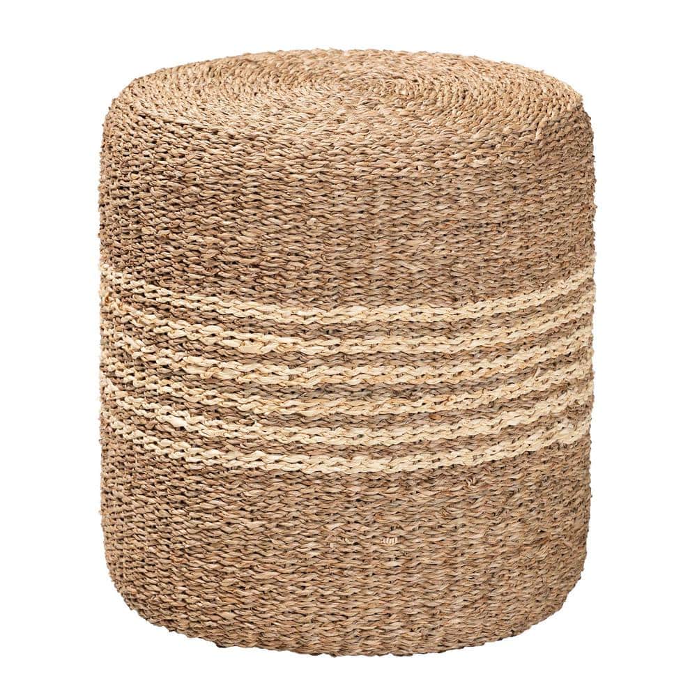 bali & pari Wickham Natural Seagrass Ottoman Footstool 240-13480-HD ...