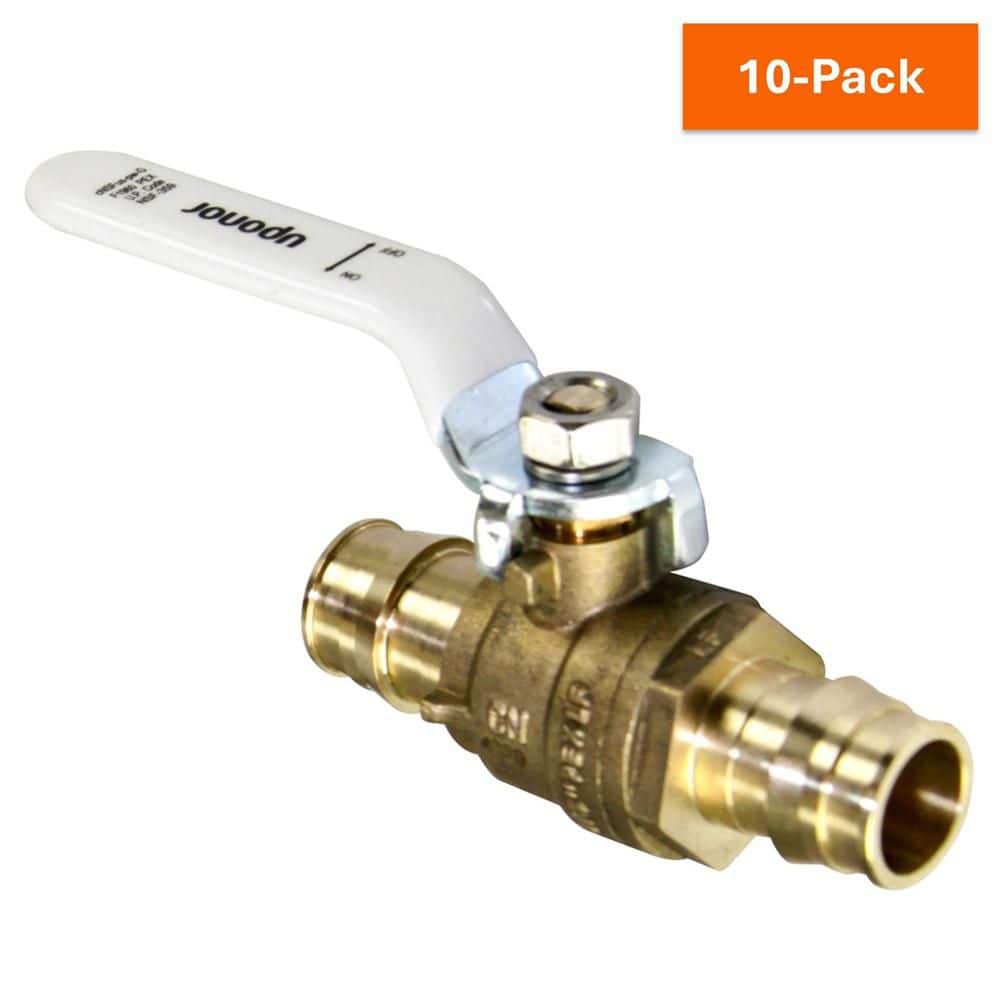 Uponor ProPEX 3/4 in. PEX-A Expansion Barb Lead-Free Brass Full-Port ...
