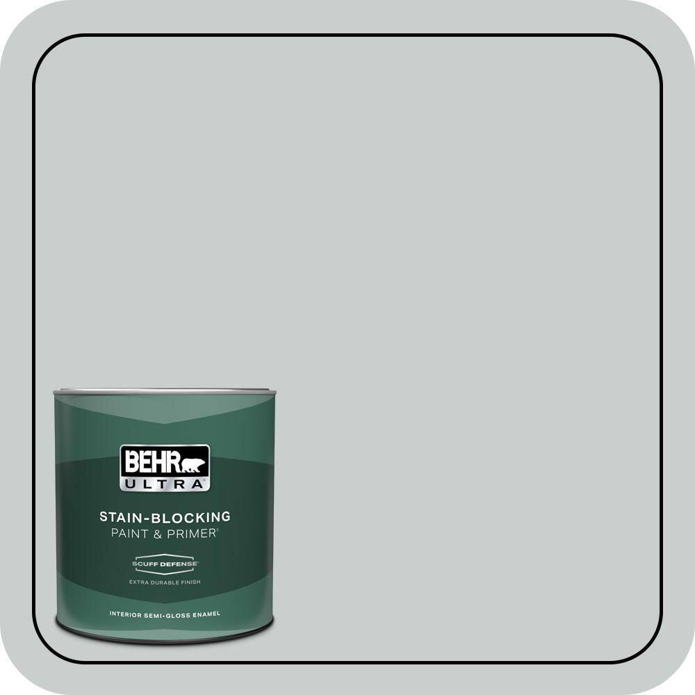 BEHR ULTRA 1 qt. #720E-2 Light French Gray Extra Durable Semi-Gloss ...