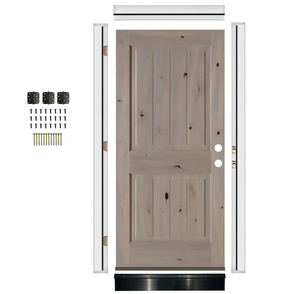 Krosswood Doors Ready-to-Assemble 36 in. x 80 in. Knotty Alder Square ...