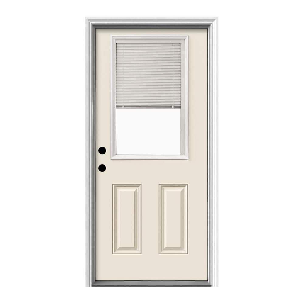 JELD-WEN 36 in. x 78 in. 2 Panel Right-Hand/Inswing 1/2 Lite Clear ...