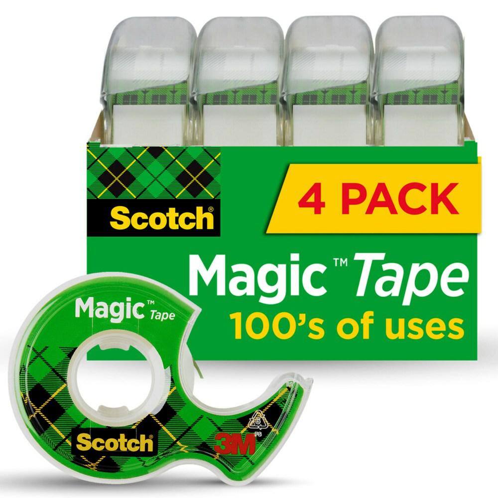 Scotch 3/4 in. x 8-1/3 yds. Magic Tapes (4-Pack) 4105 - The Home Depot