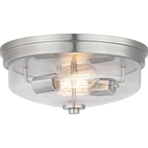 Progress Lighting Alexa Collection 2-Light Brushed Nickel Flush Mount ...
