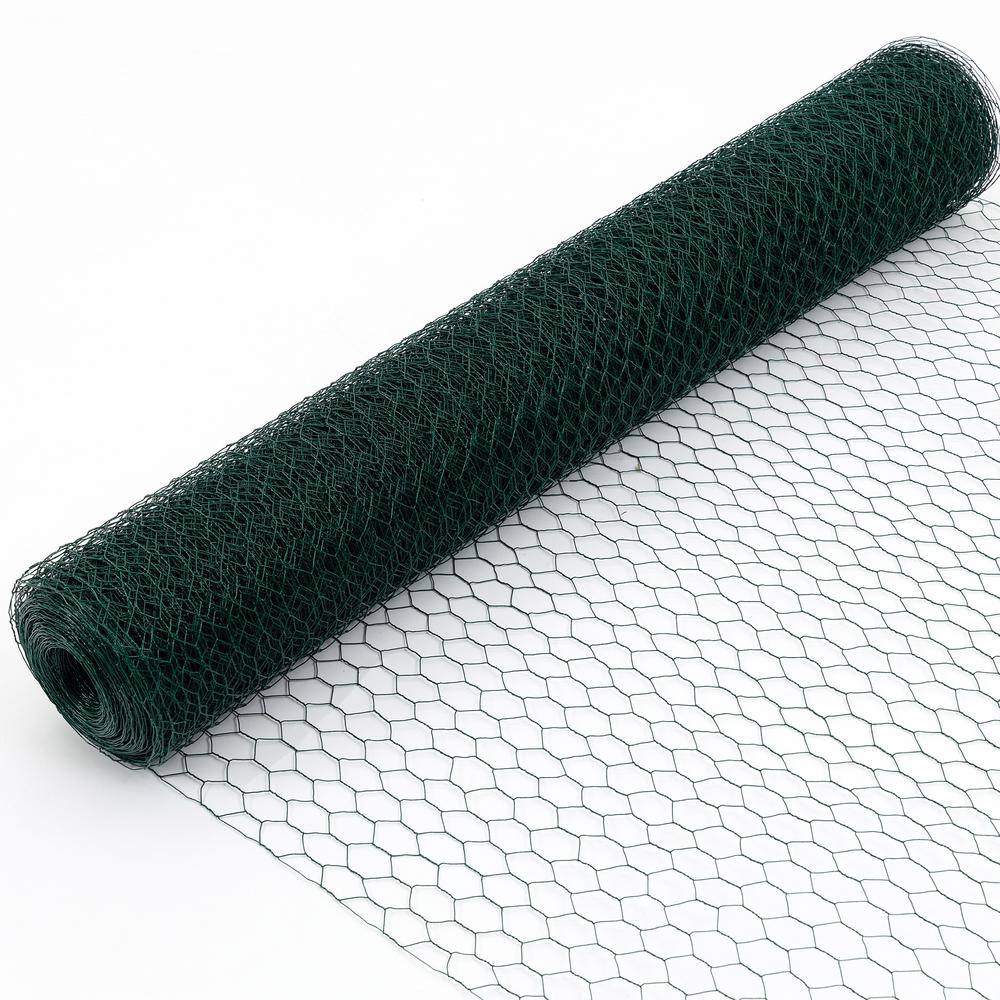WRIGHTMASTER 43.2 in. x 196.85 ft. Galvanized Hexagonal Floral Green ...