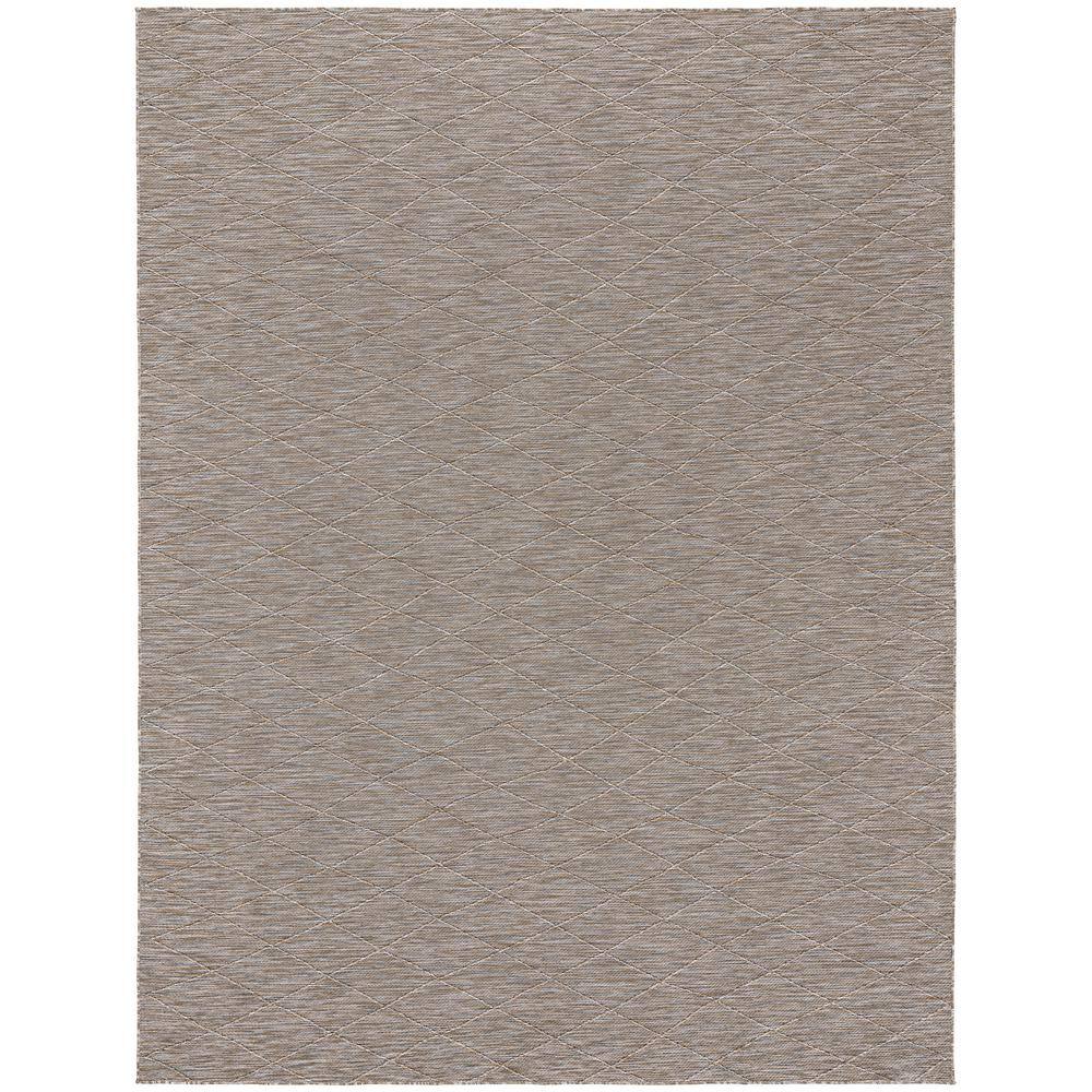 Nourison Practical Solutions Grey Mocha 8 ft. x 10 ft. Diamond ...