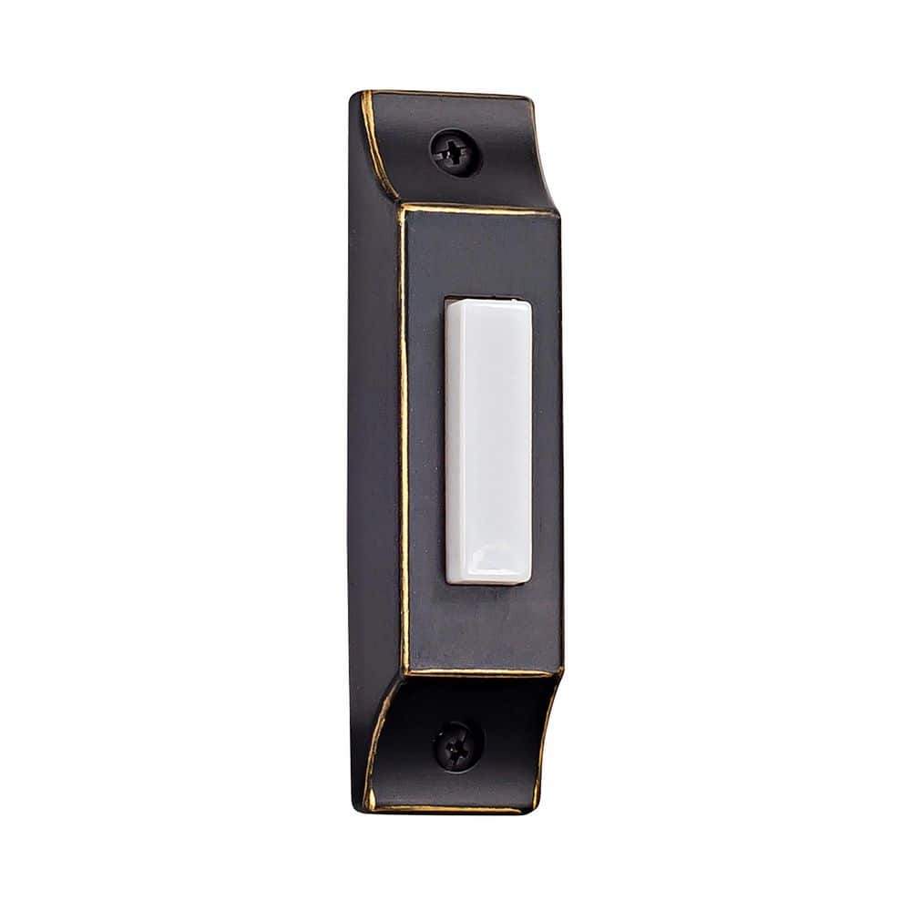 CRAFTMADE Wired Surface Mount Antique Bronze Finish Doorbell Push ...