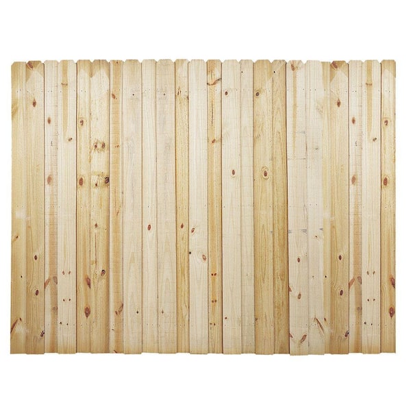 6 ft. H x 8 ft. W Pressure-Treated Pine Board-on-Board Fence Panel ...