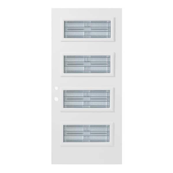 Dusco Seattle 36 in. x 80 in. Right-Hand/Inswing 4 Lite Decorative ...