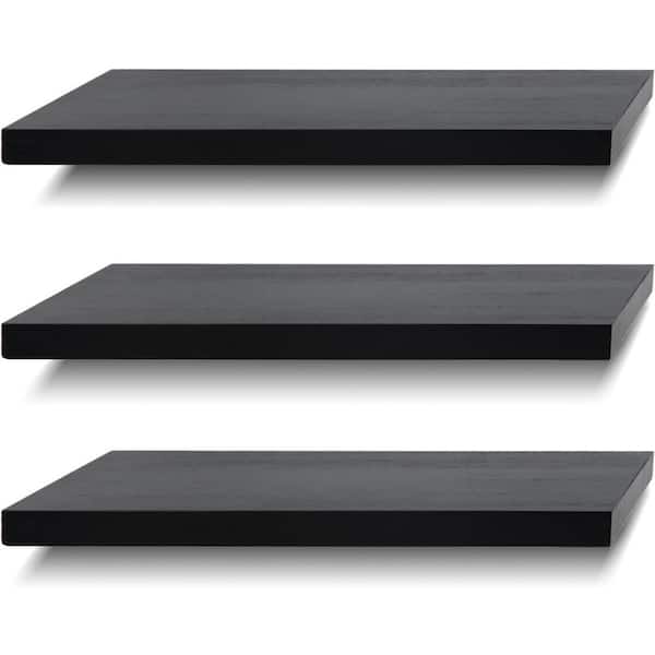 16 in. W x 6.7 in. D Black Decorative Wall Shelf CL11203RG - The Home Depot