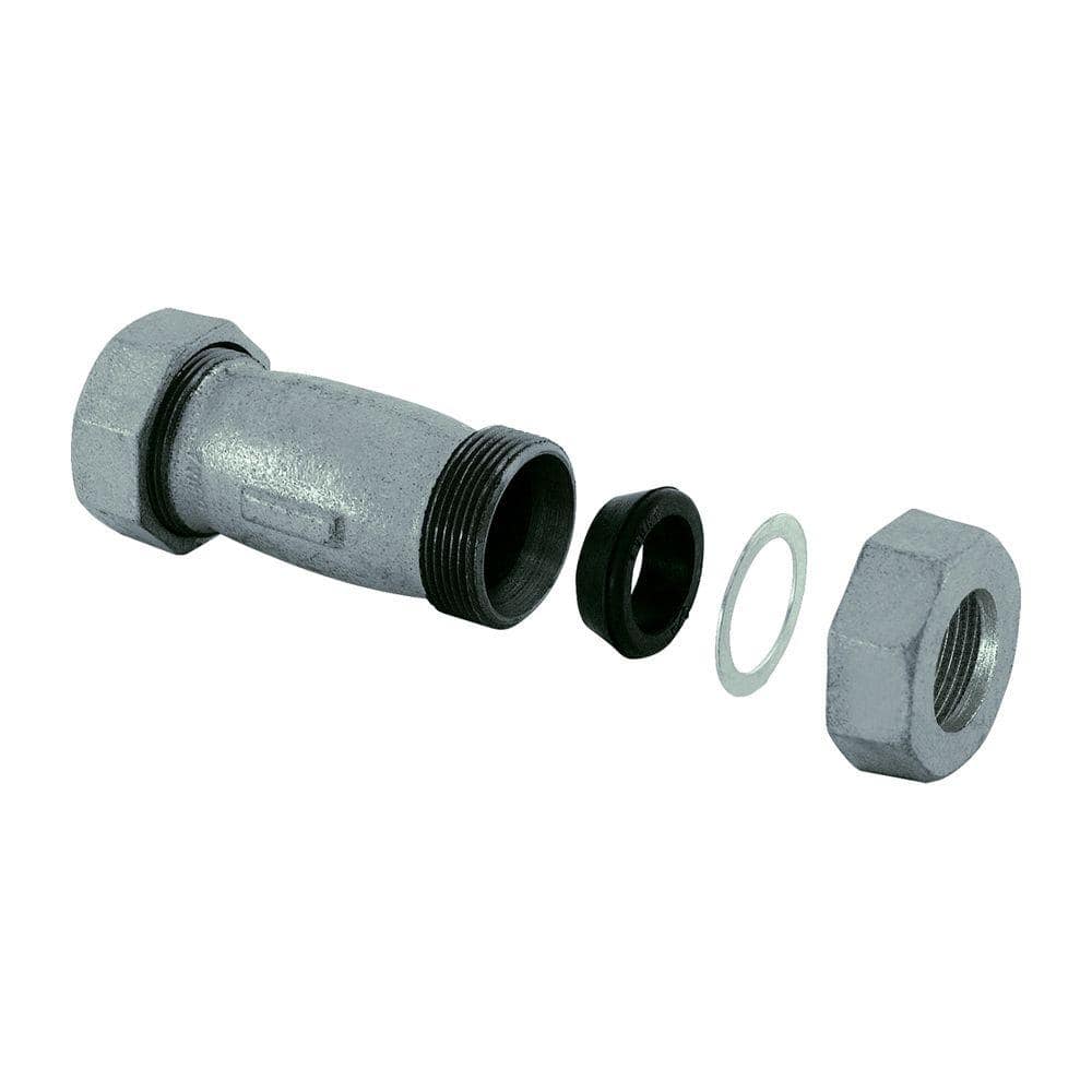 EASTMAN 2 in. IPS Long Pattern Galvanized Steel Compression Coupling ...