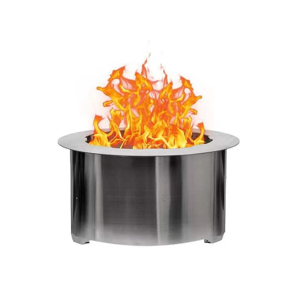US Stove 31 in. Outdoor Stainless Steel Smokeless Wood Burning Fire Pit ...