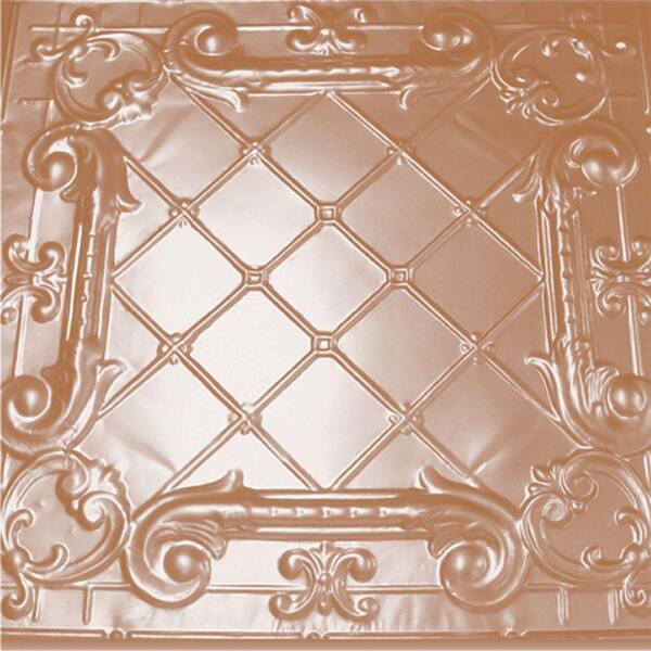 Shanko 502 2 ft. x 2 ft. Copper Lay-in Suspended Grid Ceiling Tile ...