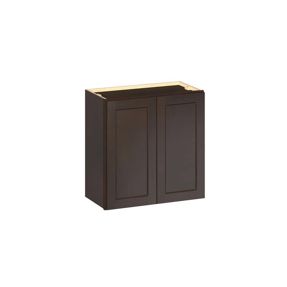 J COLLECTION Emerson Cocoa Wall Bridge 2 Door Ready to Assemble Kitchen Cabinet (24 in. W x 24 ...