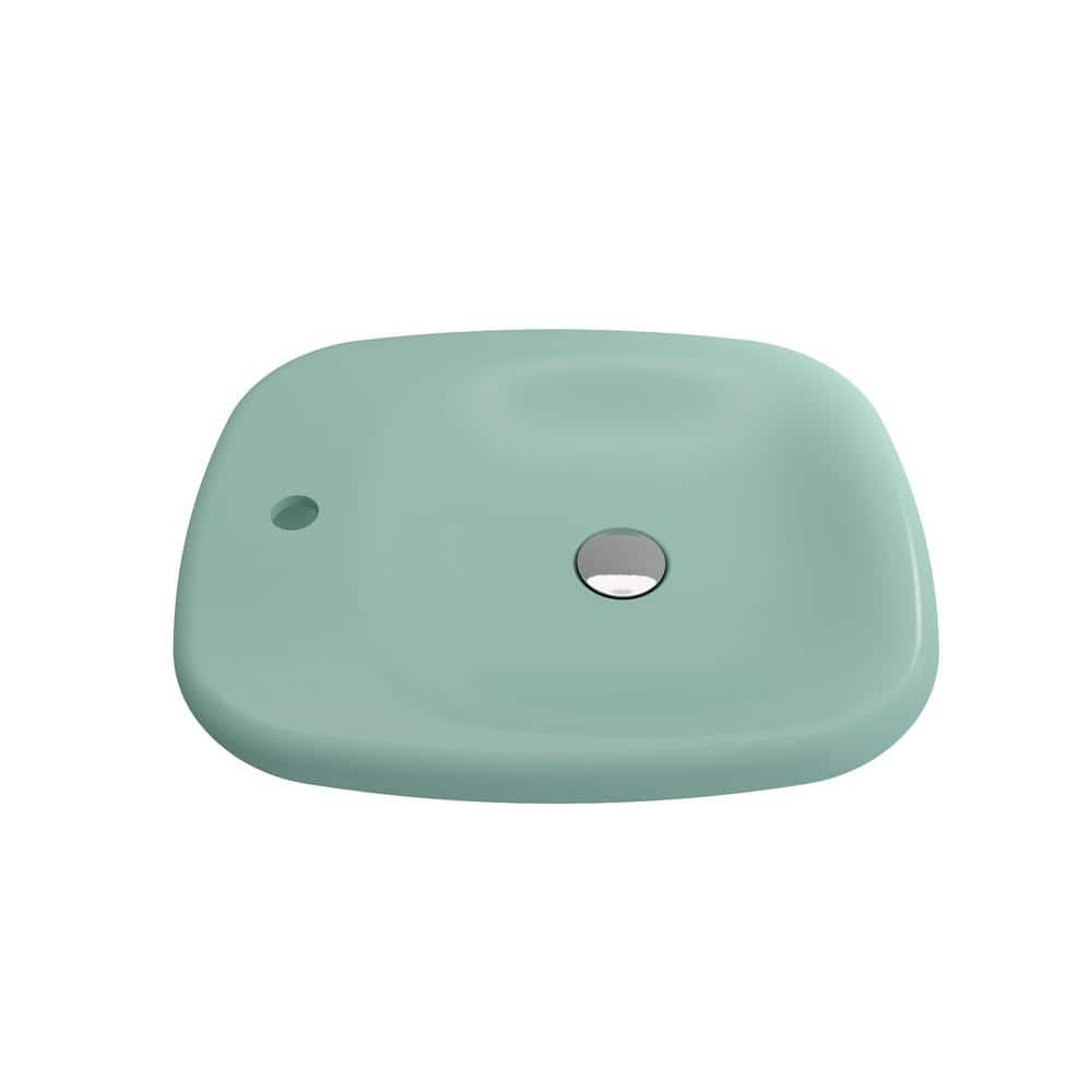 BOCCHI Fenice 21.75 in. Vessel Fireclay 1-Hole Bathroom Sink in Matte ...