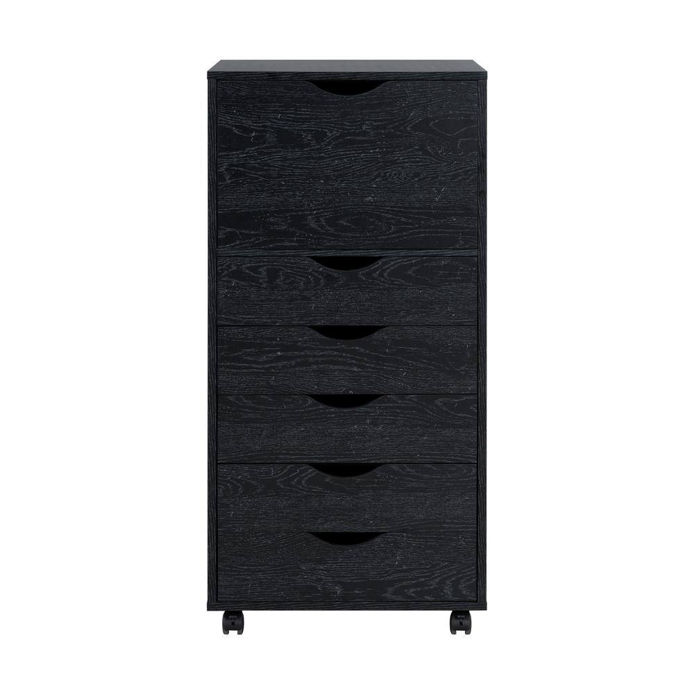 MAYKOOSH Distressed Black, 6 Drawer with Shelf, 41 in. H x 16 in. W x ... MAYKOOSH Distressed Black, 6 Drawer with Shelf, 41 in. H x 16 in. W x ...
