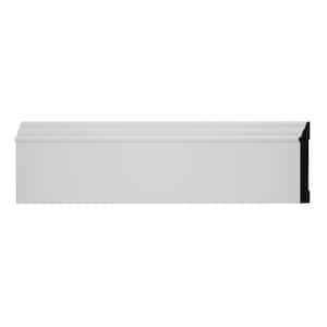 Ekena Millwork 0.5 in. D x 3.25 in. W x 6 in. L PVC Baseboard Moulding ...