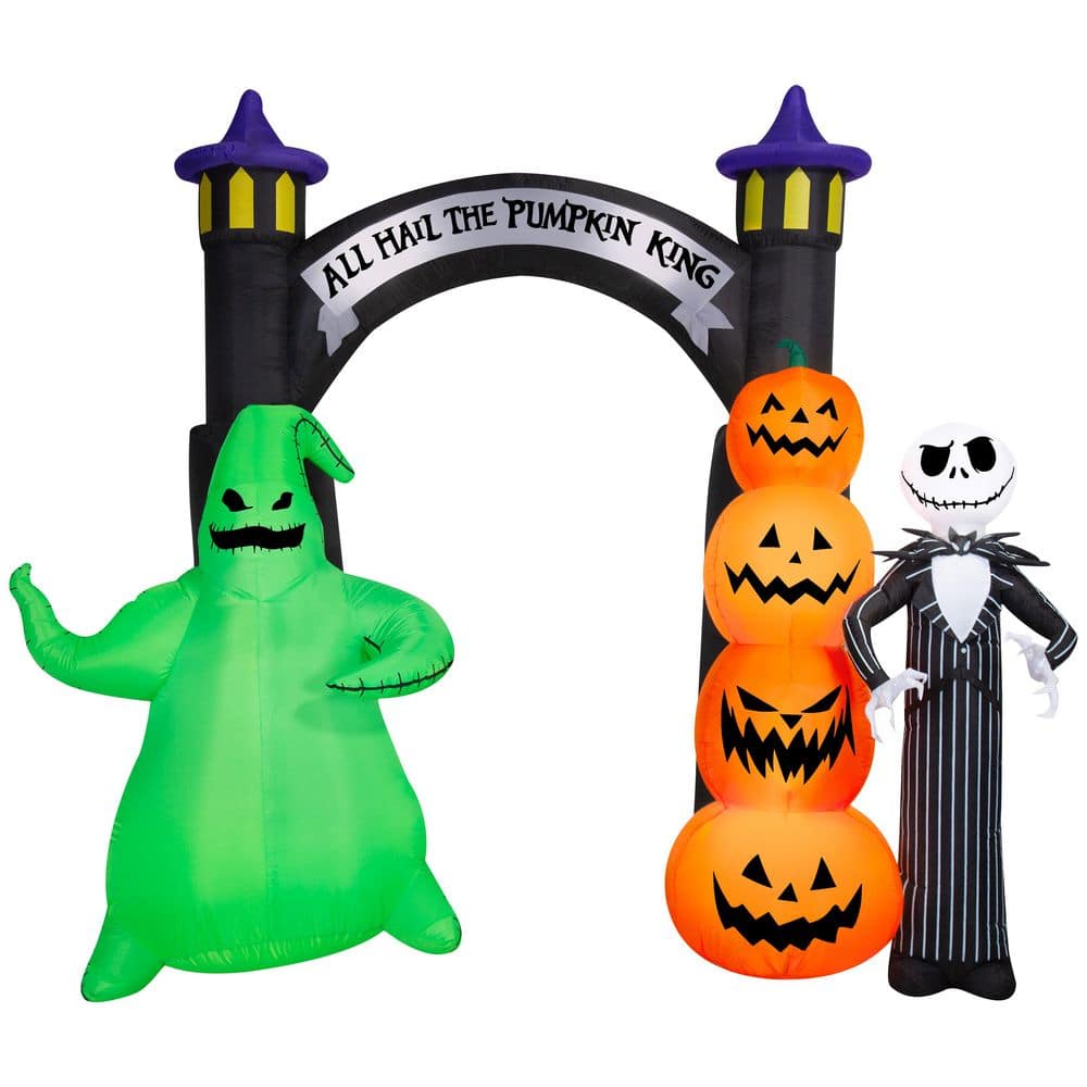 Disney 8.5 ft Airblown-NBC Jack and Oogie with Pumpkins Archway ...