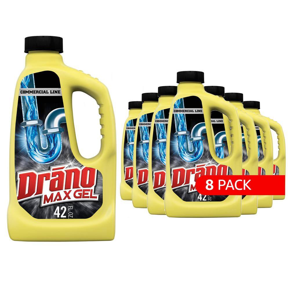 Drano Commercial Line 42 fl. oz. Max Gel Clog Remover (8-Pack) 694773 ...