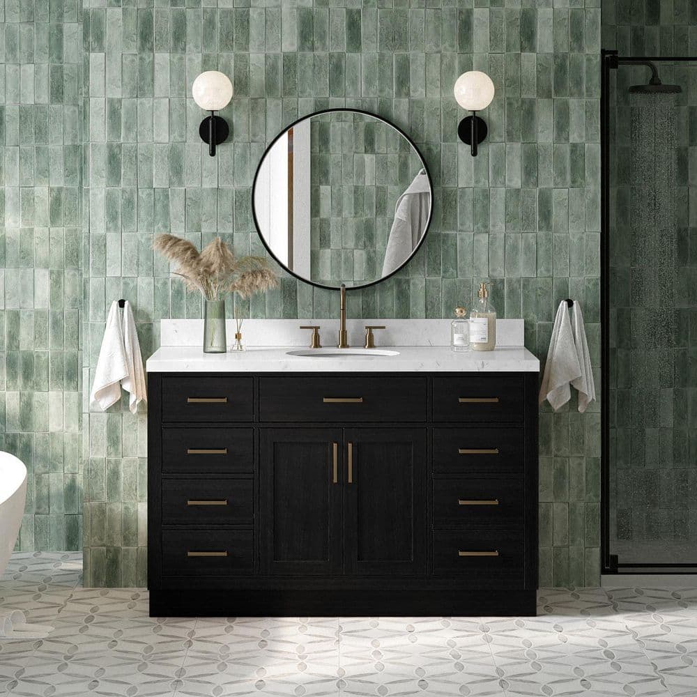 Reviews for ARIEL Hepburn 54 in. Single Sink Freestanding Bathroom ...