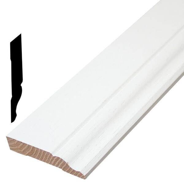 8718 11/16 in. x 1-1/2 in. x 144 in. Wood Primed Poplar Base Moulding ...