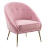 Homy Casa Contento Pink Upholstery Accent Arm Chair HD-CONTENTO PINK ...