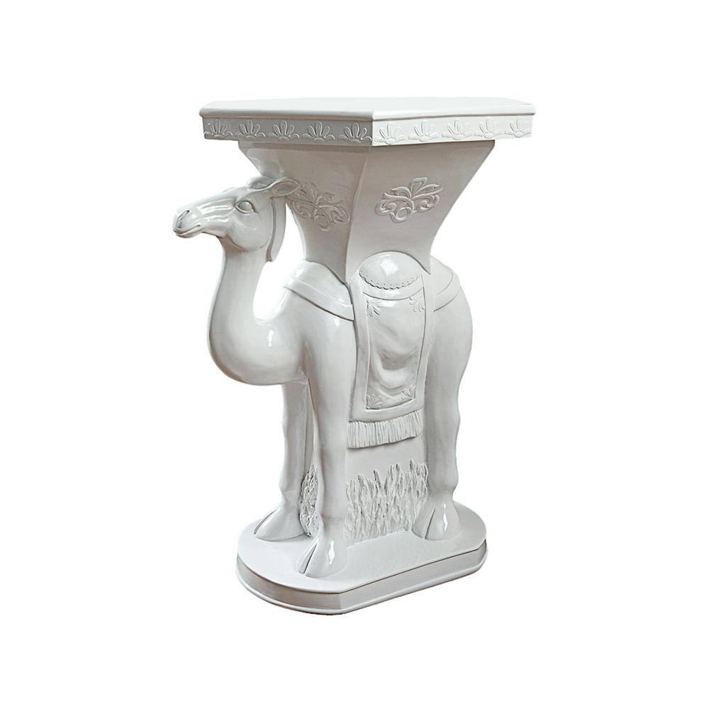 Design Toscano Bedouin Camel 24 in. H Polyresin Side Table KY735 - The ...