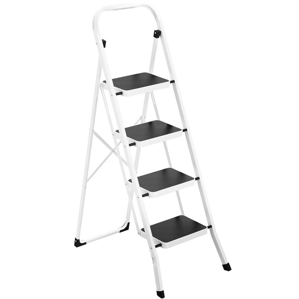 KIWDZFU Reach 3 ft. Folding Step Ladder with Anti-Slip Pedal 330 lbs ...