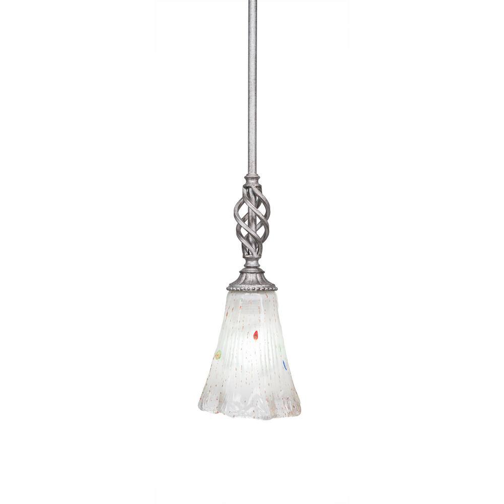 Bridgewater 100 W 1-Light Aged Silver Standard Mini Pendant Light with ...