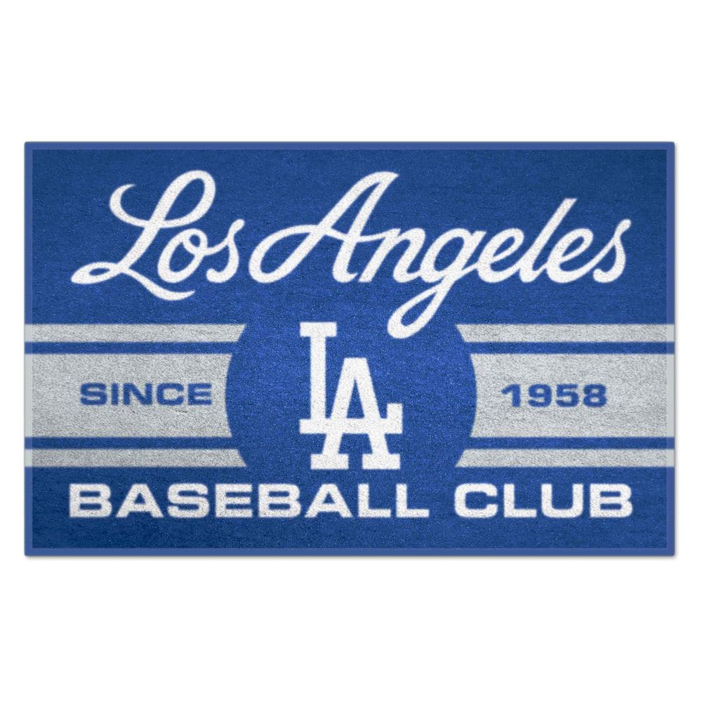 FANMATS MLB Los Angeles Dodgers Gray 2 ft. x 3 ft. Area Rug 18472 - The ...