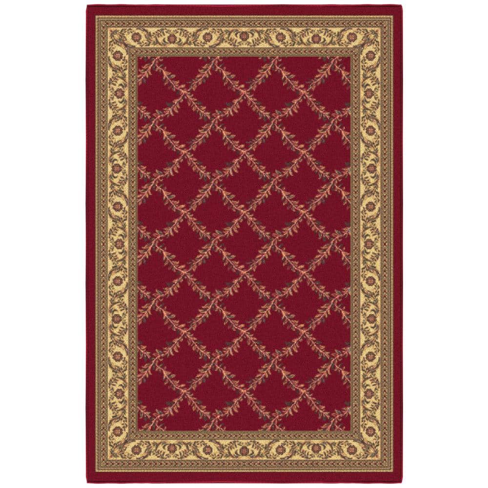 Ottomanson House Collection Non-Slip Rubberback Trellis Design 3x5 ...