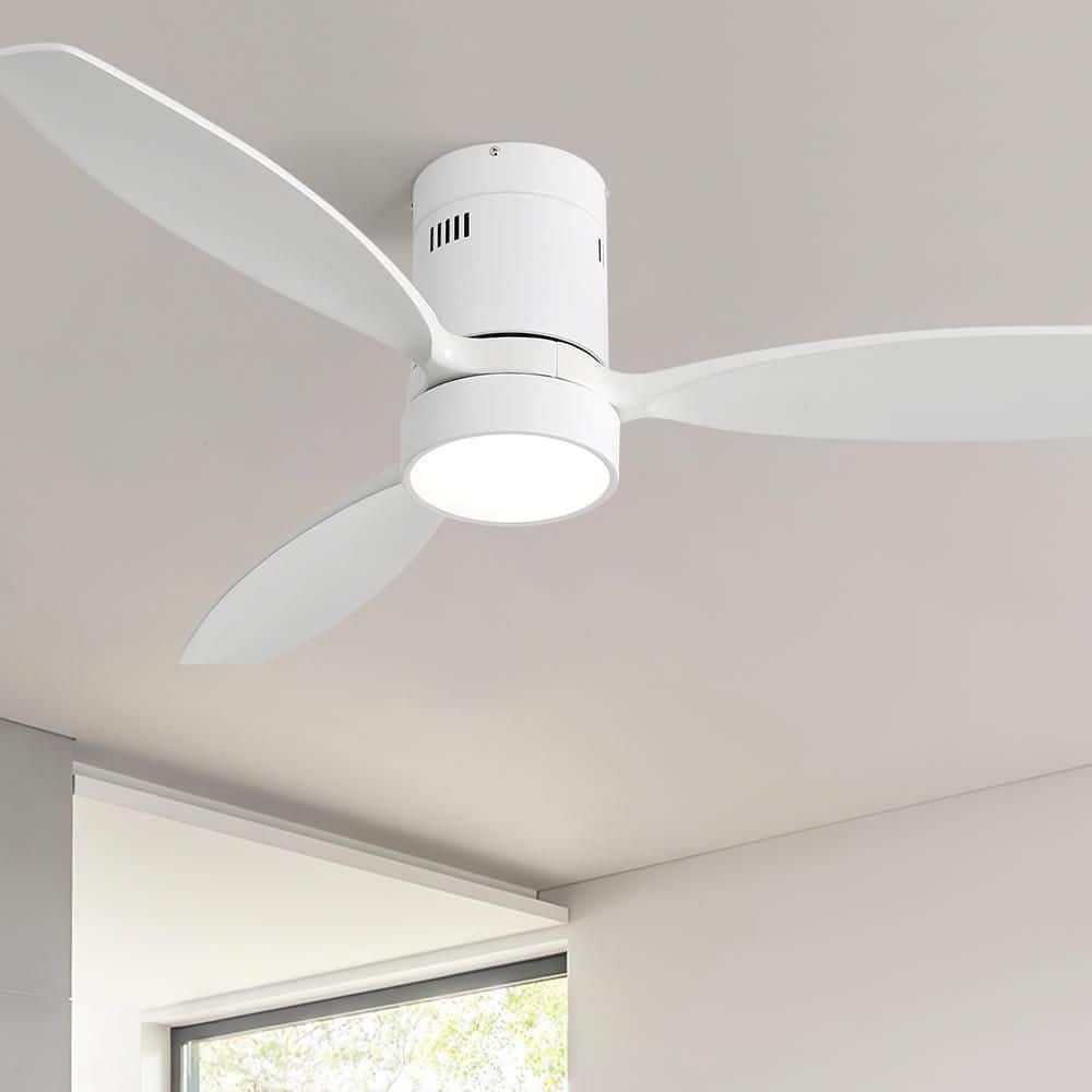 Lasaideal 52 in. White Integrated LED Indoor Low Profile Flush Mount ...
