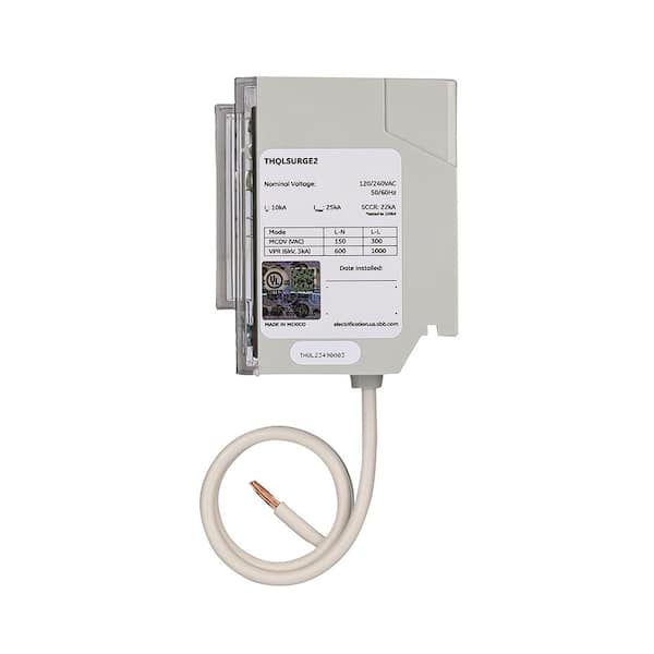 GE Whole Home 240-Volt 25 kA Panel Mount Surge Protection Device ...