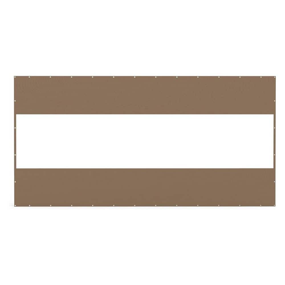 Wildaven 16 ft. x 8 ft. Waterproof PVC Privacy Screen in Brown LKHR ...
