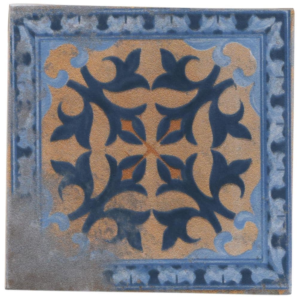 Ivy Hill Tile Casablanca Medina Multicolor 3.39 in. x 0.39 in. Square ...