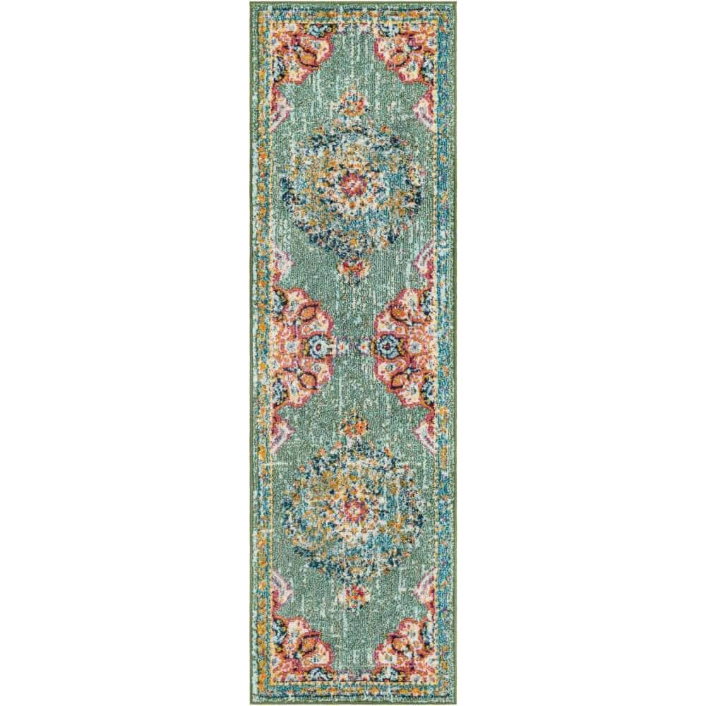 Unique Loom Penrose Alexis Green 2' 0 x 7' 1 Area Rug 3185248 - The ...